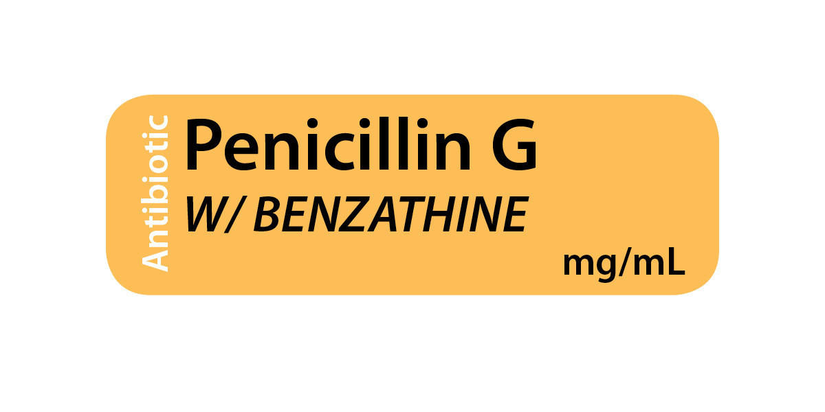Penicillin G with Benzathine mg/mL Antibiotic Syringe Label - Store ...