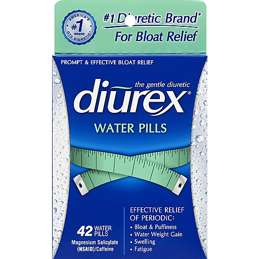 Diurex Gentle Diuretic Water Pills Plus Pain Relief Tablets 42ct