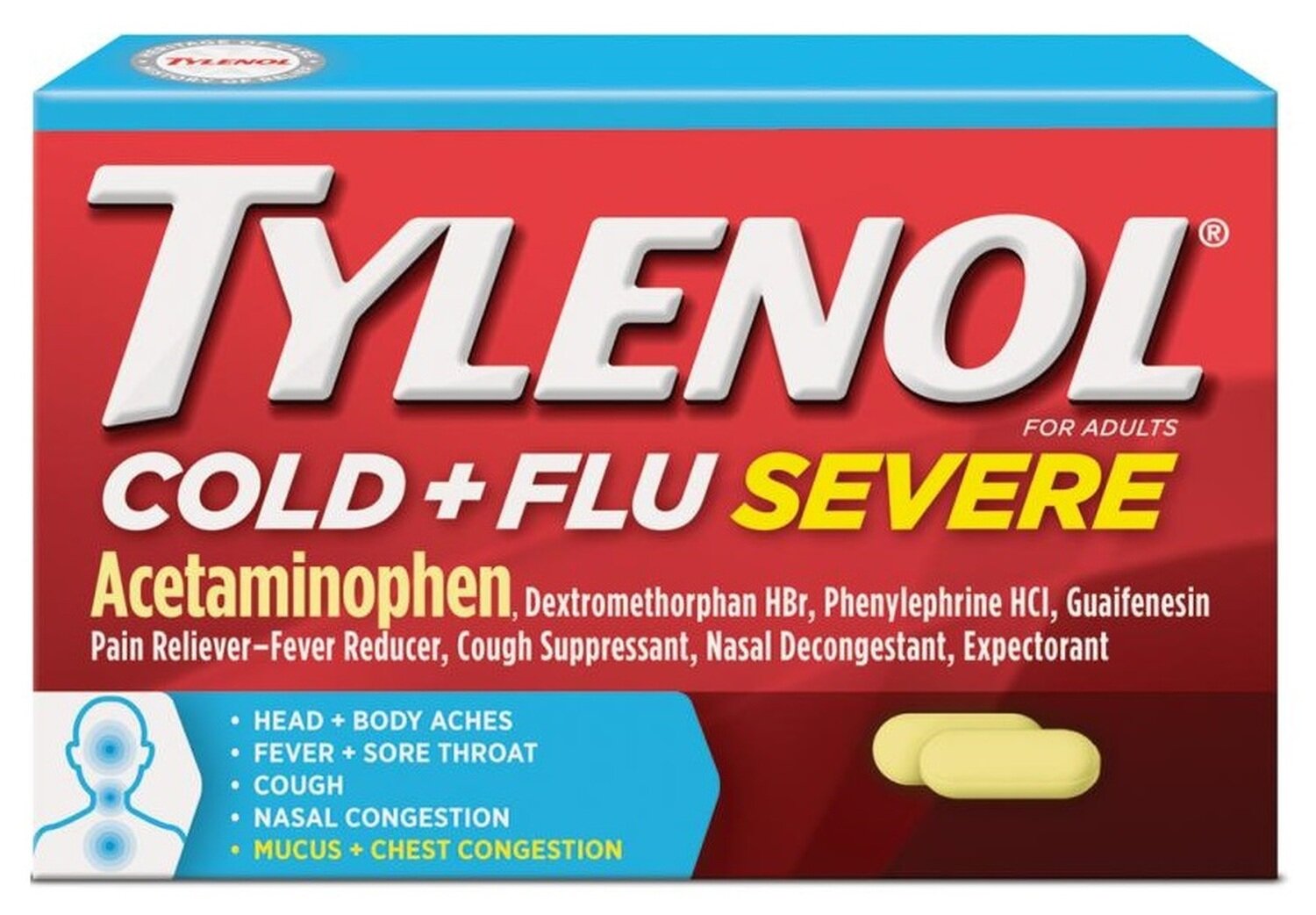Tylenol Cold and Flu Severe Caplets 24 ct