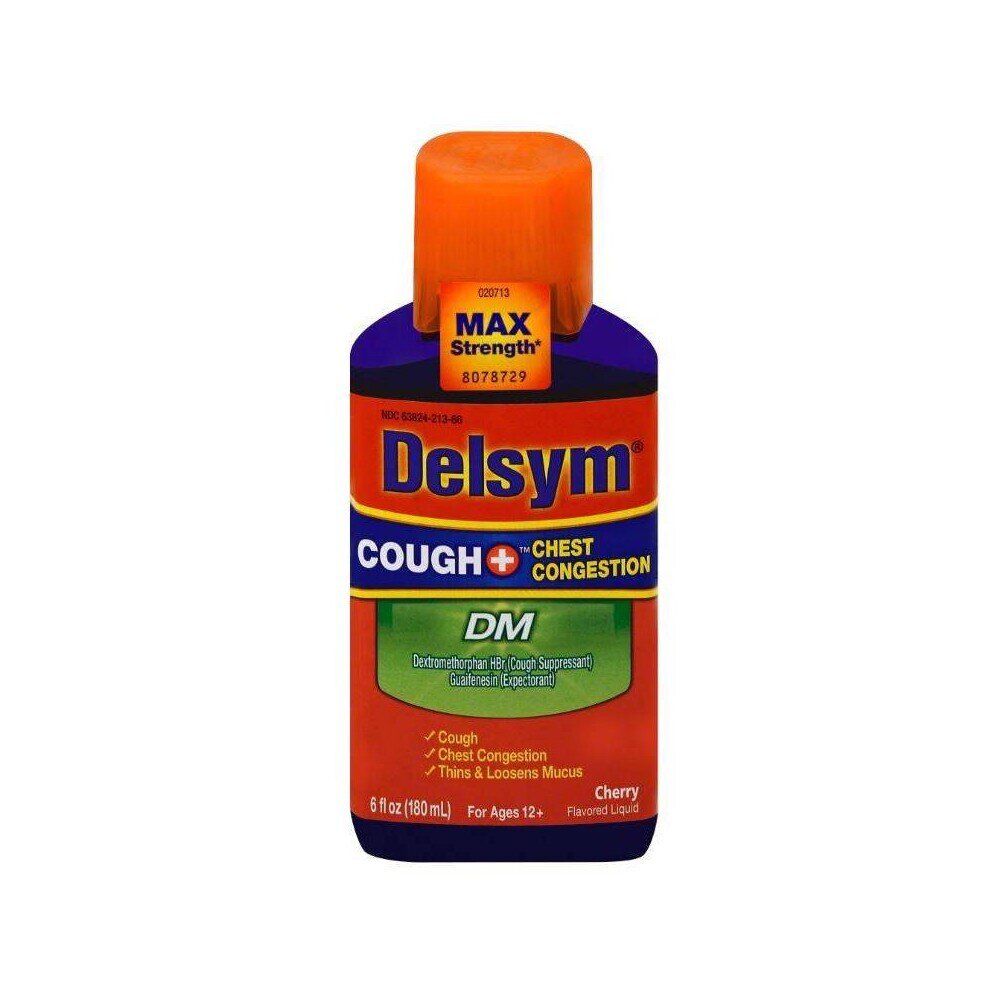 Delsym Cough + Chest Congestion DM Cherry Flavored Liquid 6 fl oz