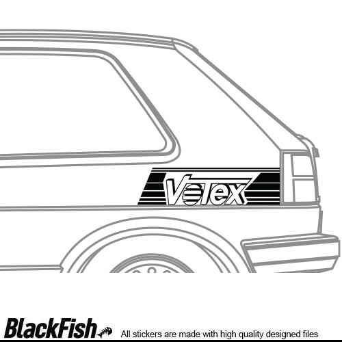 VW Golf / Jetta MK2 Quarter Sticker Votex – StickerDUMP – by Black Fish ...