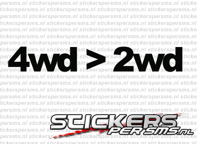 4wd > 2wd – StickerDUMP – by Black Fish Graphics