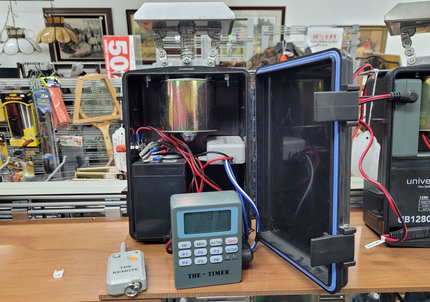 “BLACK BOX” with “The Timer” Digital Clock, ¼” 12 Volt Motor, “The ...