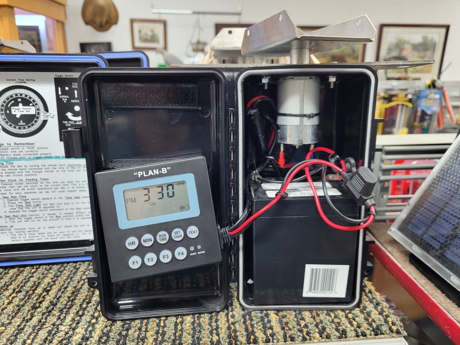 MINI “BLACK BOX” with “Plan B” Digital Clock, 1/8” 12 Volt Motor, and ...
