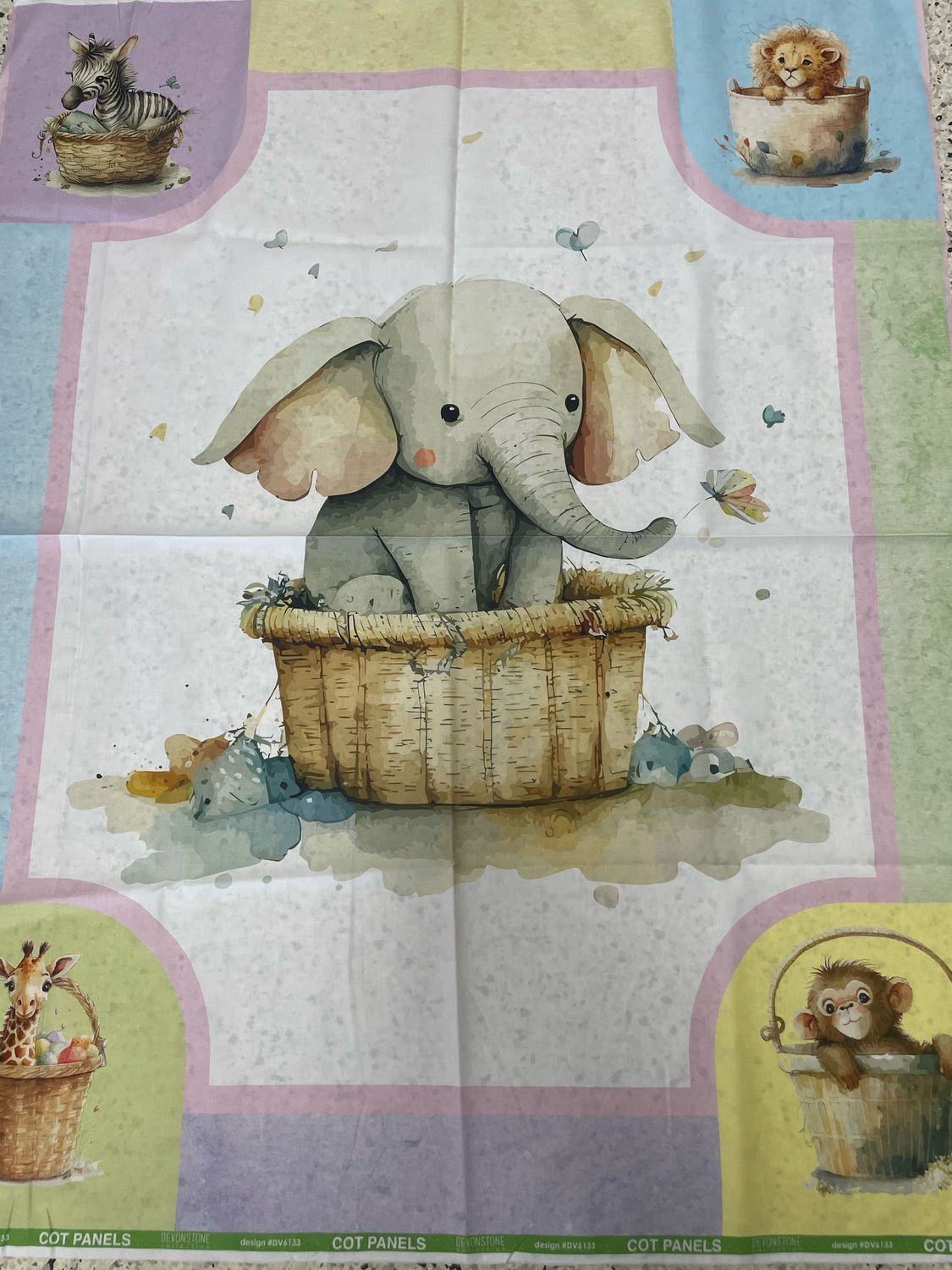 Cot Panel - Elephant