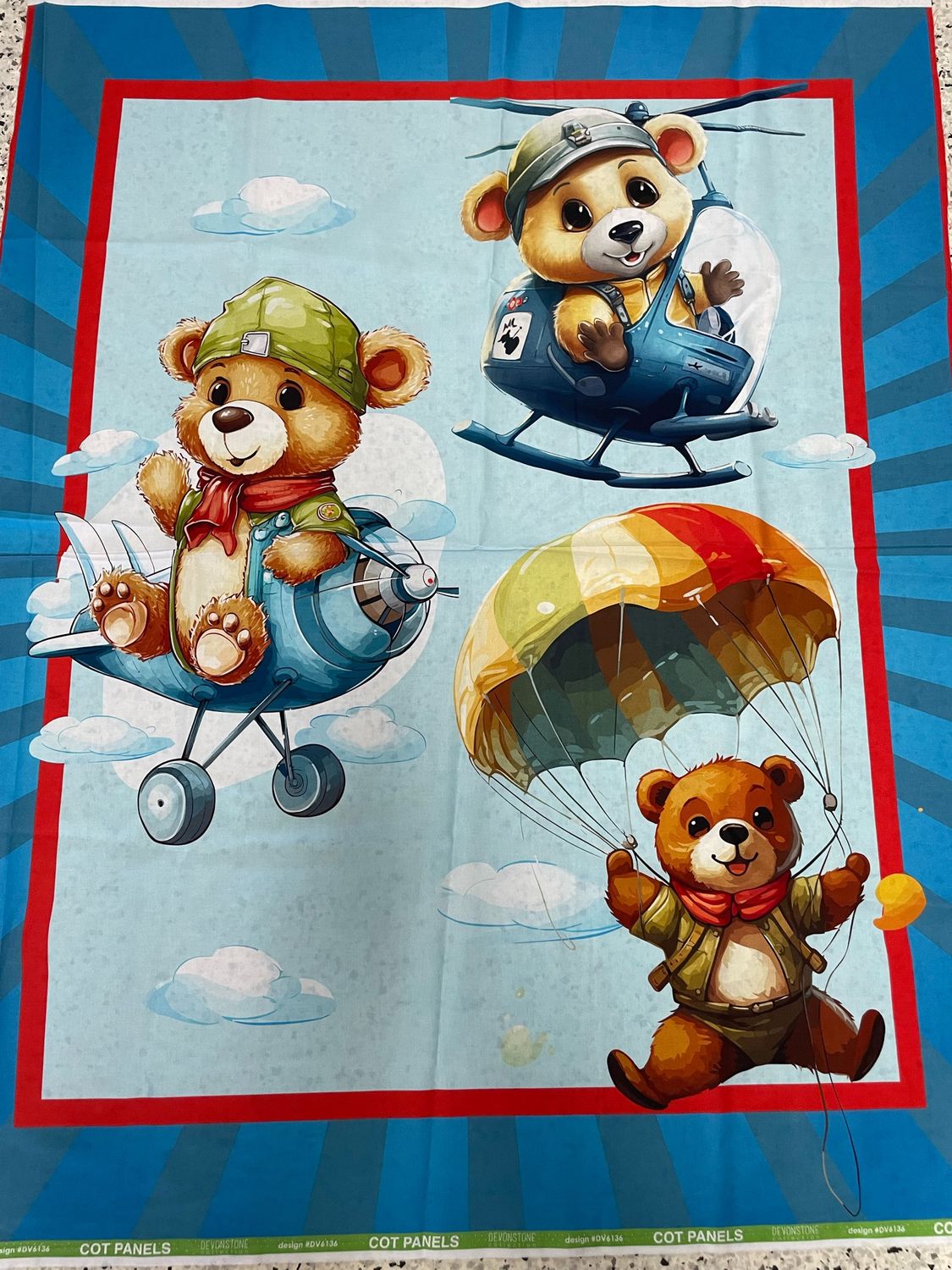 Cot Panel - Bears