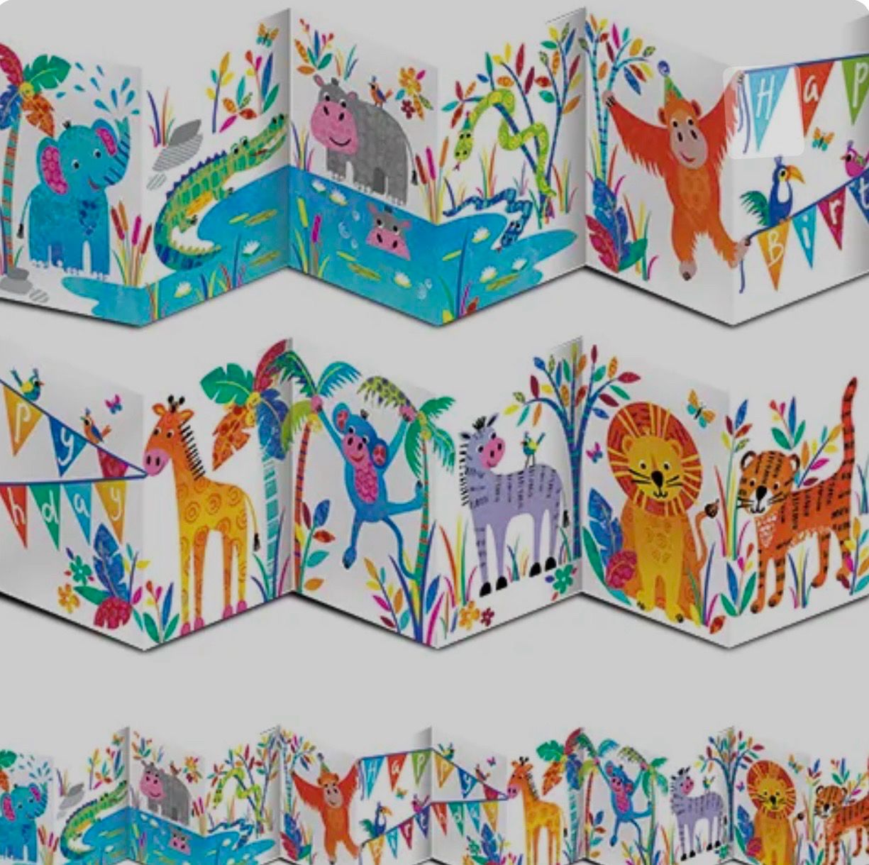 Animal Frieze Birthday Card - Online Shop - Flamingo Paperie Cards ...