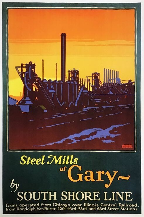 Steel Mills at Gary | South Shore Posters