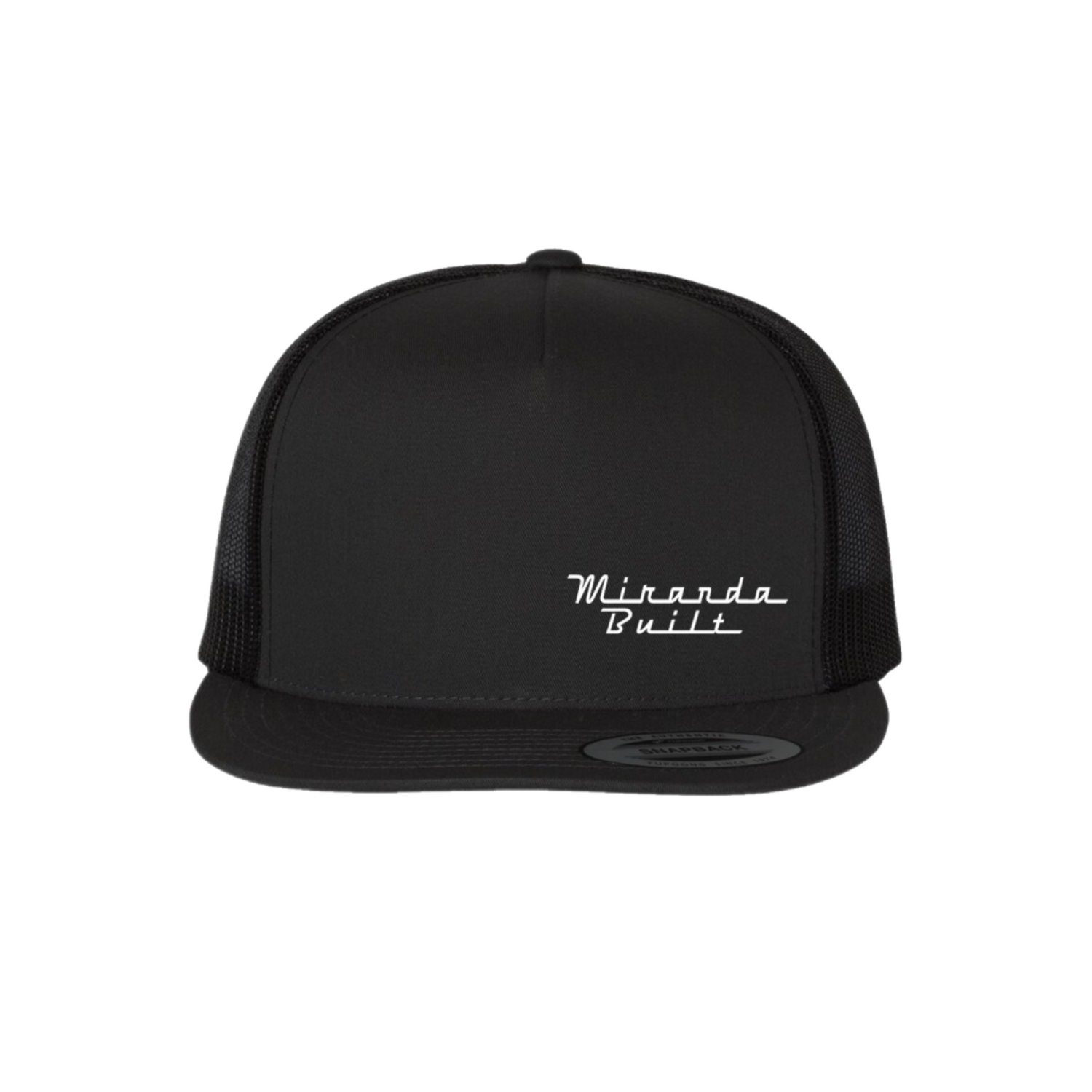 Black Flat Bill Hat w/ Small Logo