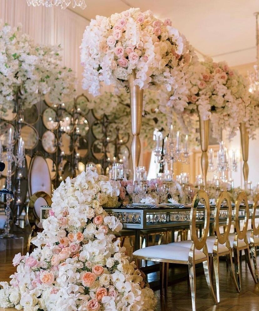 Extra Large Gold Cone Centerpiece