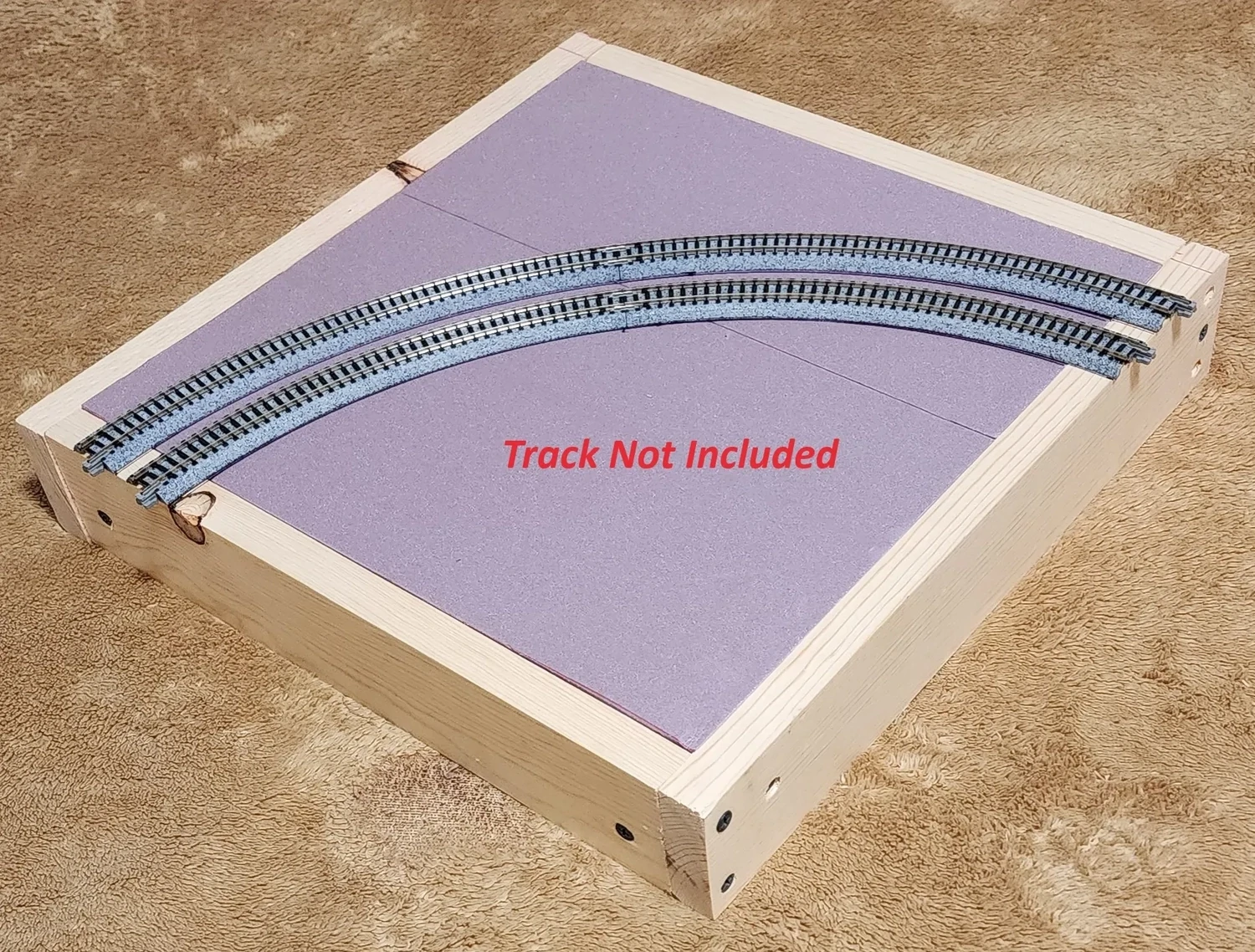 T-TRAK OUTSIDE CORNER MODULE, Fully Assembled, 1" Recessed Foamular Top