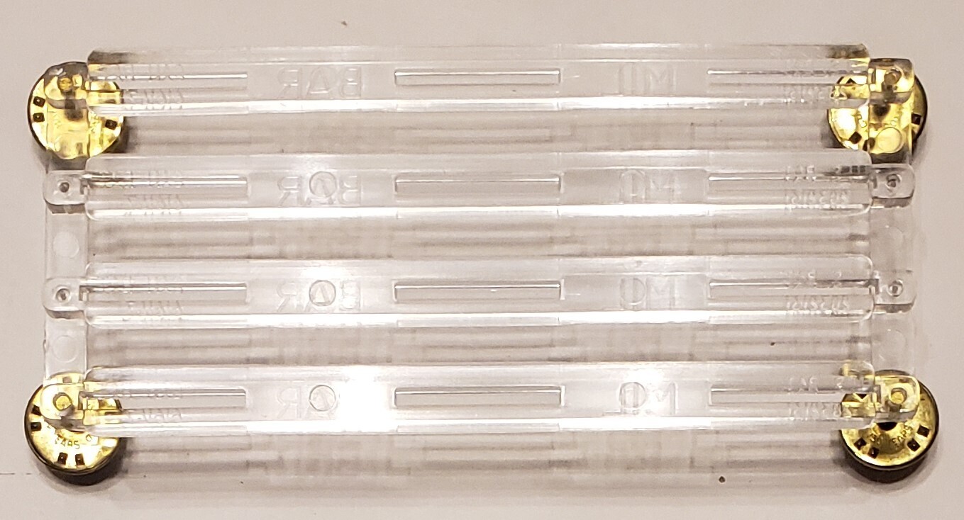 Ribbon Bar (12) - with 1/8 inch space, Clear