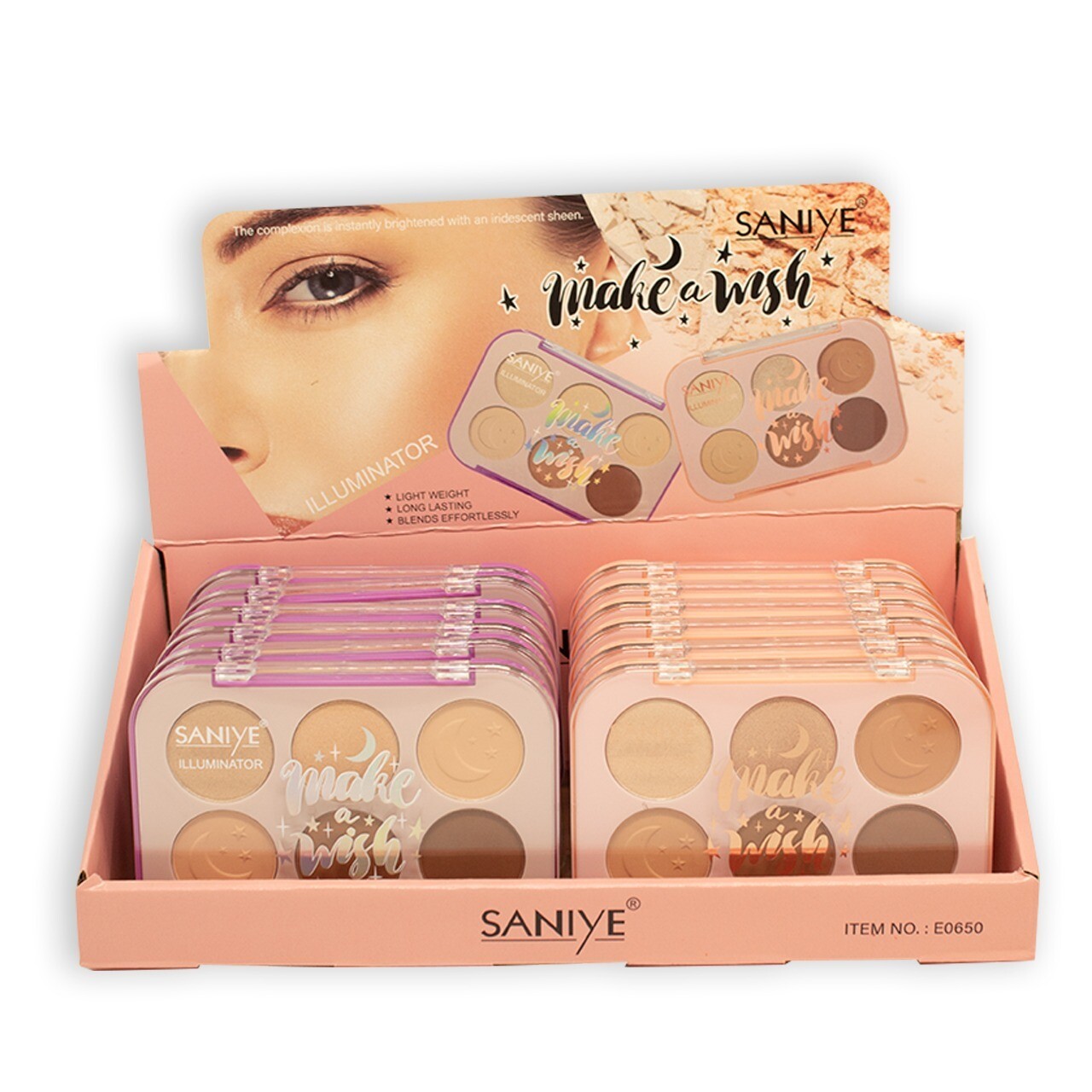 Paleta de corrector y contorno en polvo E0650 (12 Piezas)