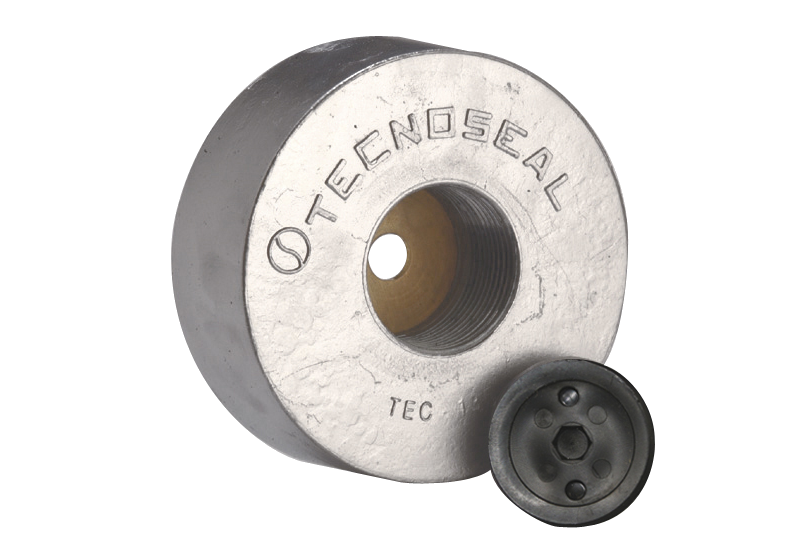Tecnoseal Zinc Cyl Disc Anode c/w plug (ASZ1175) -3.9Kg