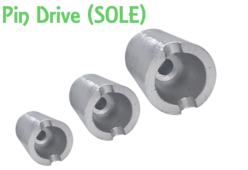 Conical Propeller Nut Anode - Pin (SOLE) drive