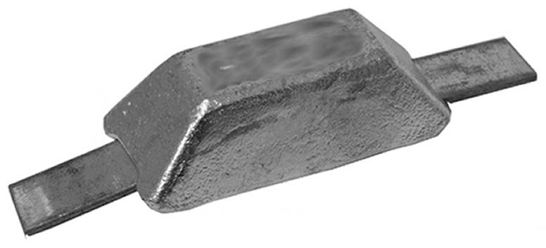 UK Anodes Zinc Weld-on Anode (ASZ1222) - 0.5 Kg