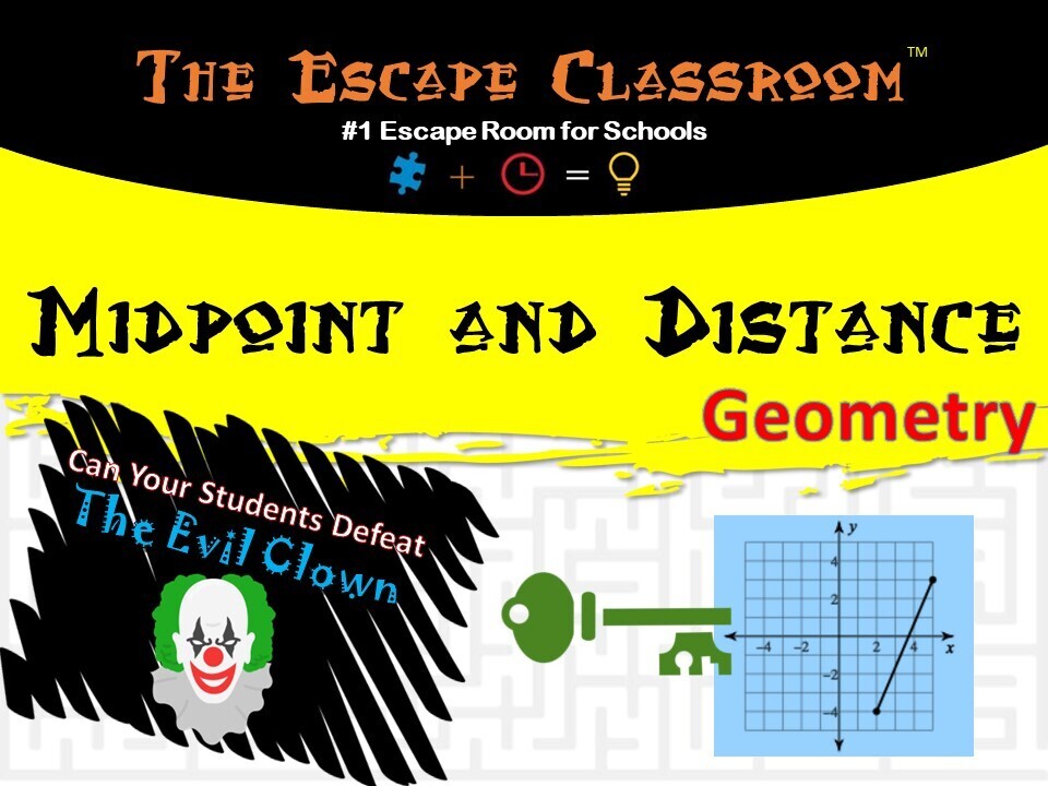 Geometry: Midpoint and Distance Escape (1 Teacher License)
