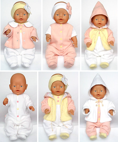 Sweet Baby Doll Sewing Patterns for Baby Born Dolls