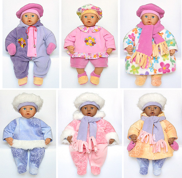 Winter Doll Clothes Pattern for Annabell Dolls 46cm
