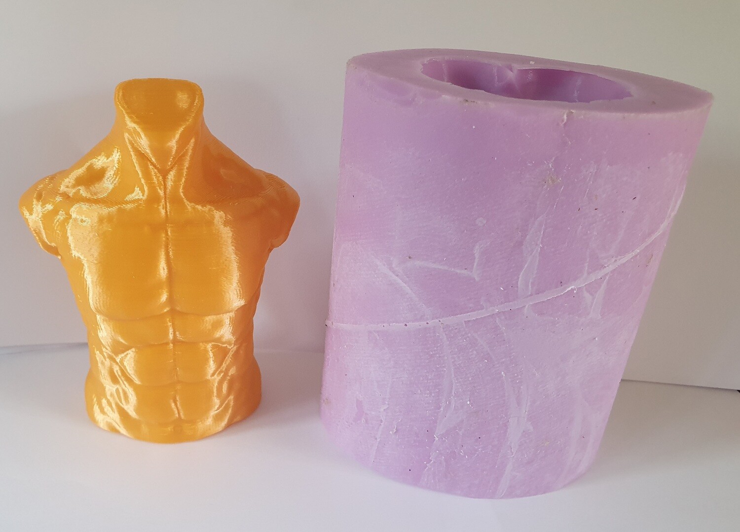 4 INCH 3D MALE TORSO SILICONE MOULD