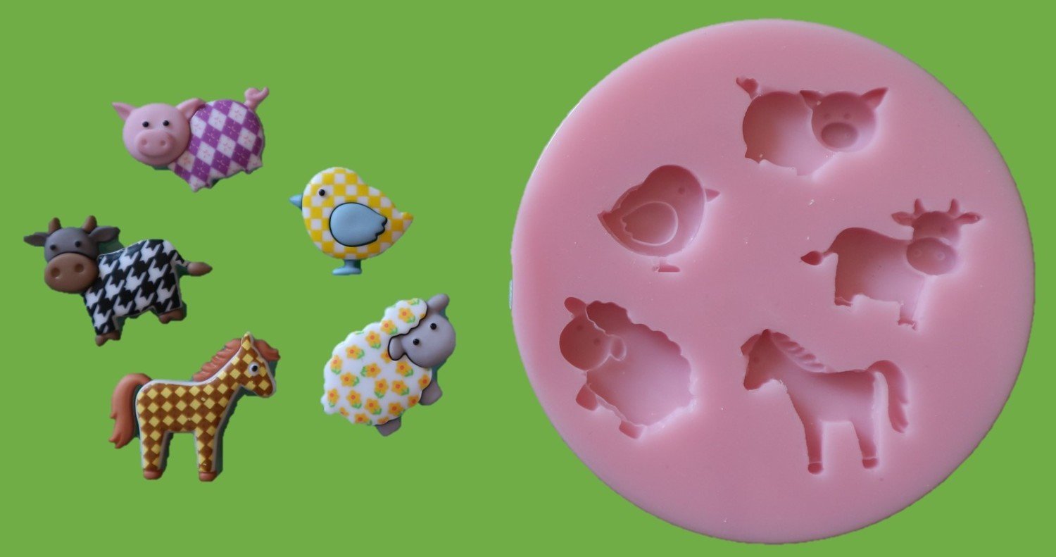 LITTLE FARM ANIMAL SET SILICONE MOULD