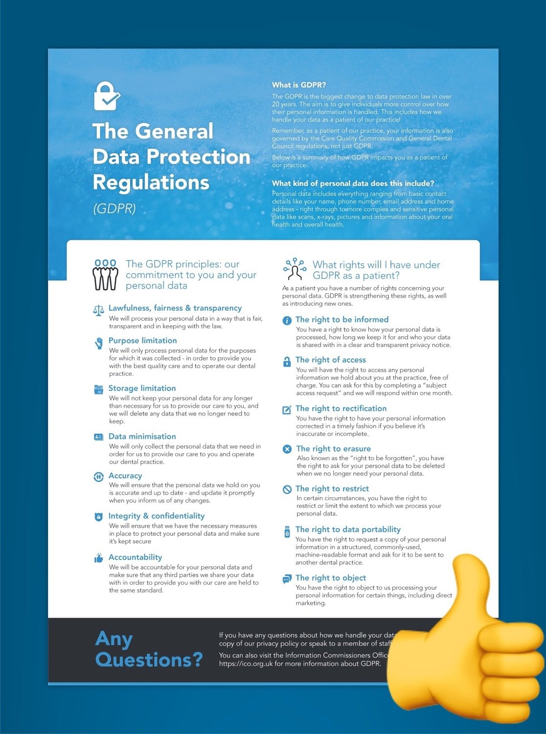 FREE GDPR Poster for Dental Practices