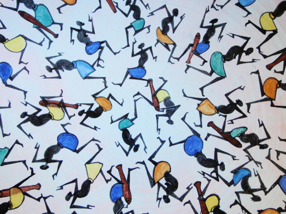 1962 African Dancing Tribesman by Massamba Albert