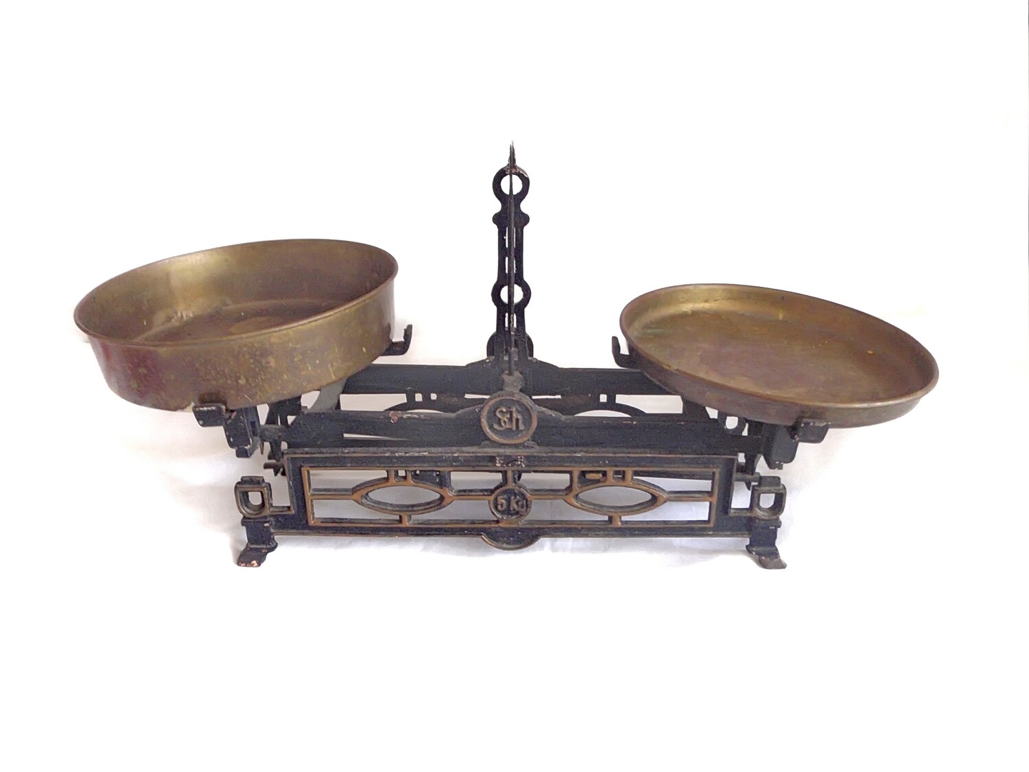 Antique Iron Brass Weight Scale Kitchen Home Decor