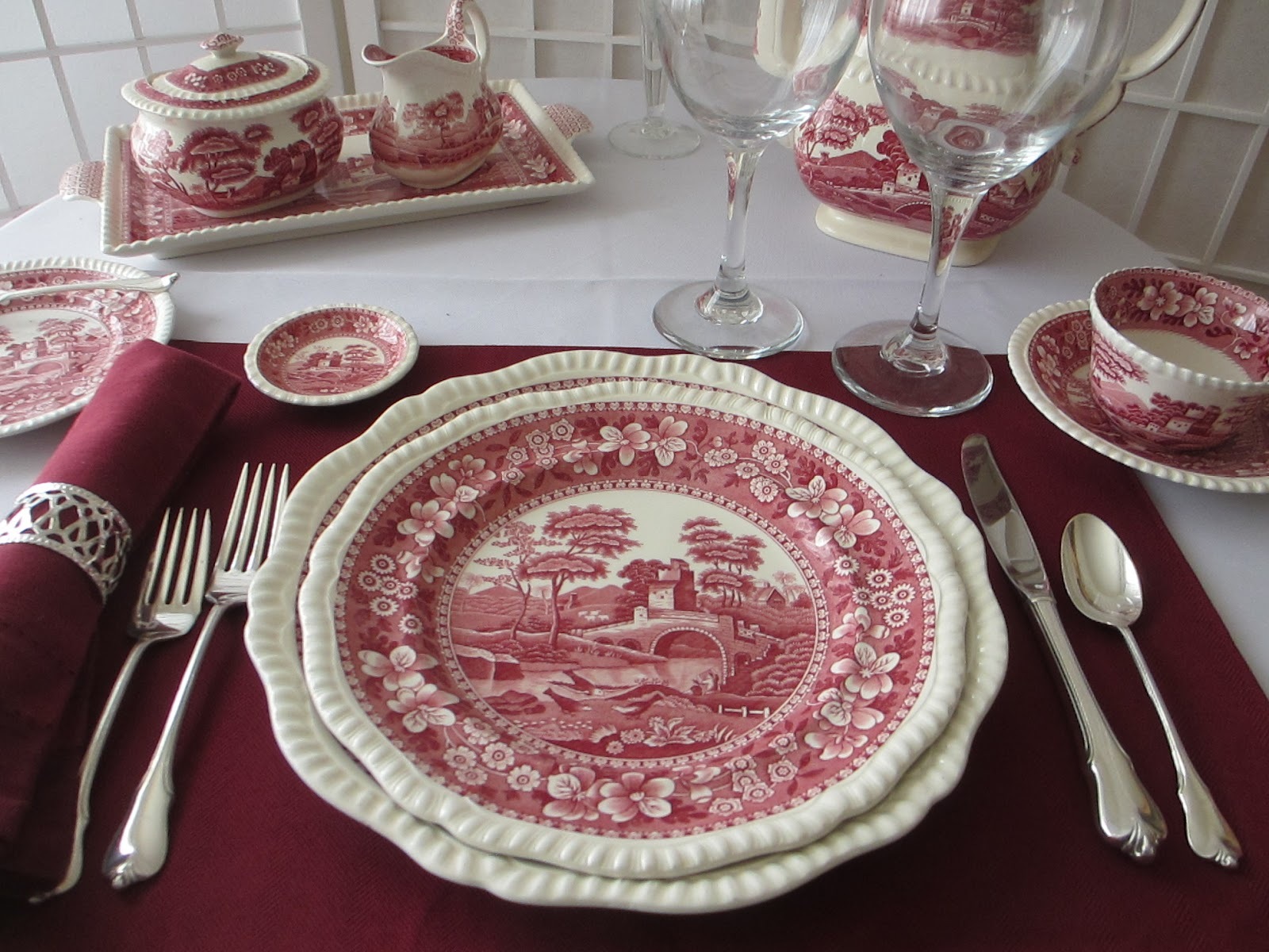 Vintage Spode Pink Tower