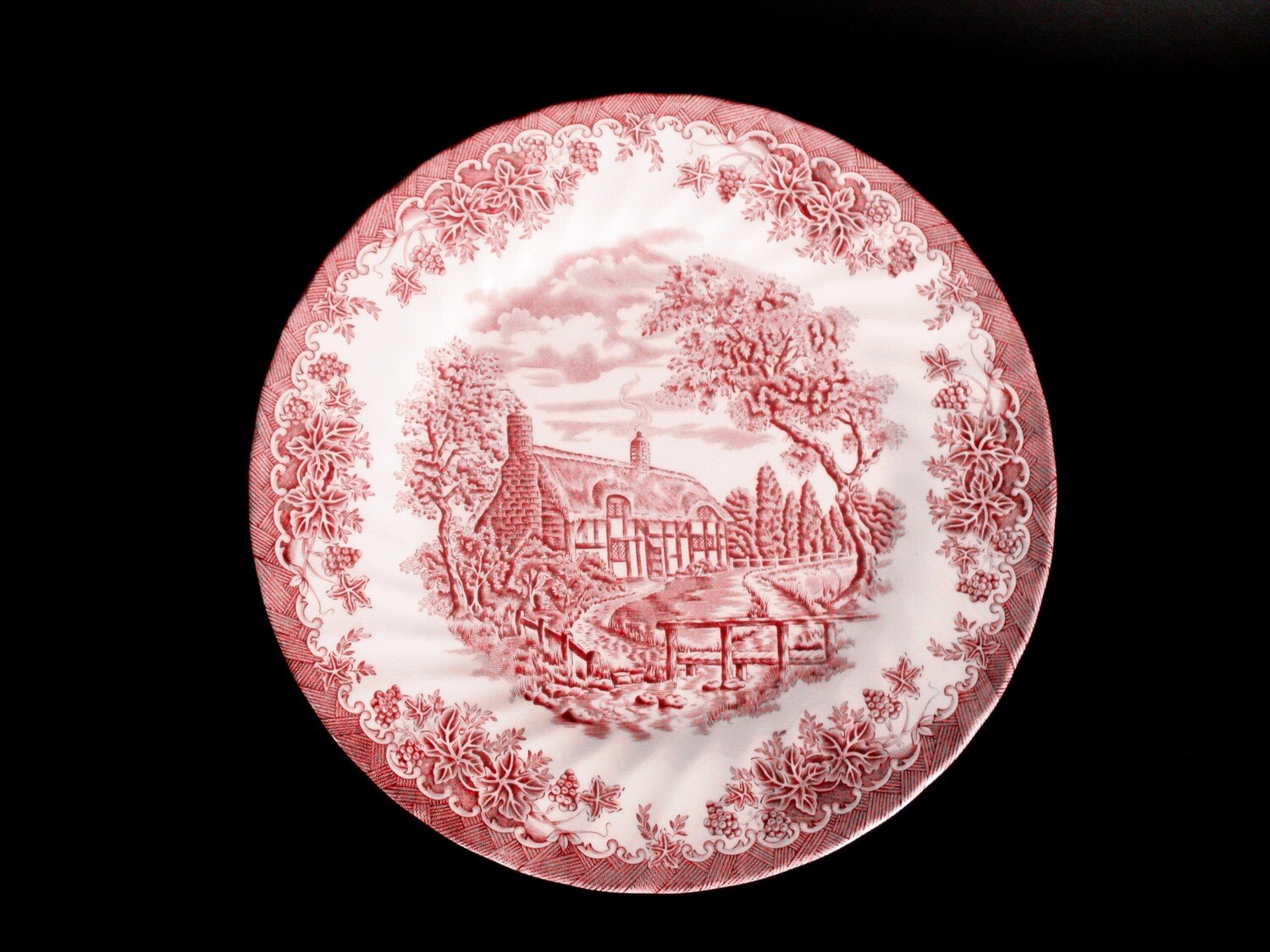 5 Vintage Churchill The Brook Red Dinner Plates