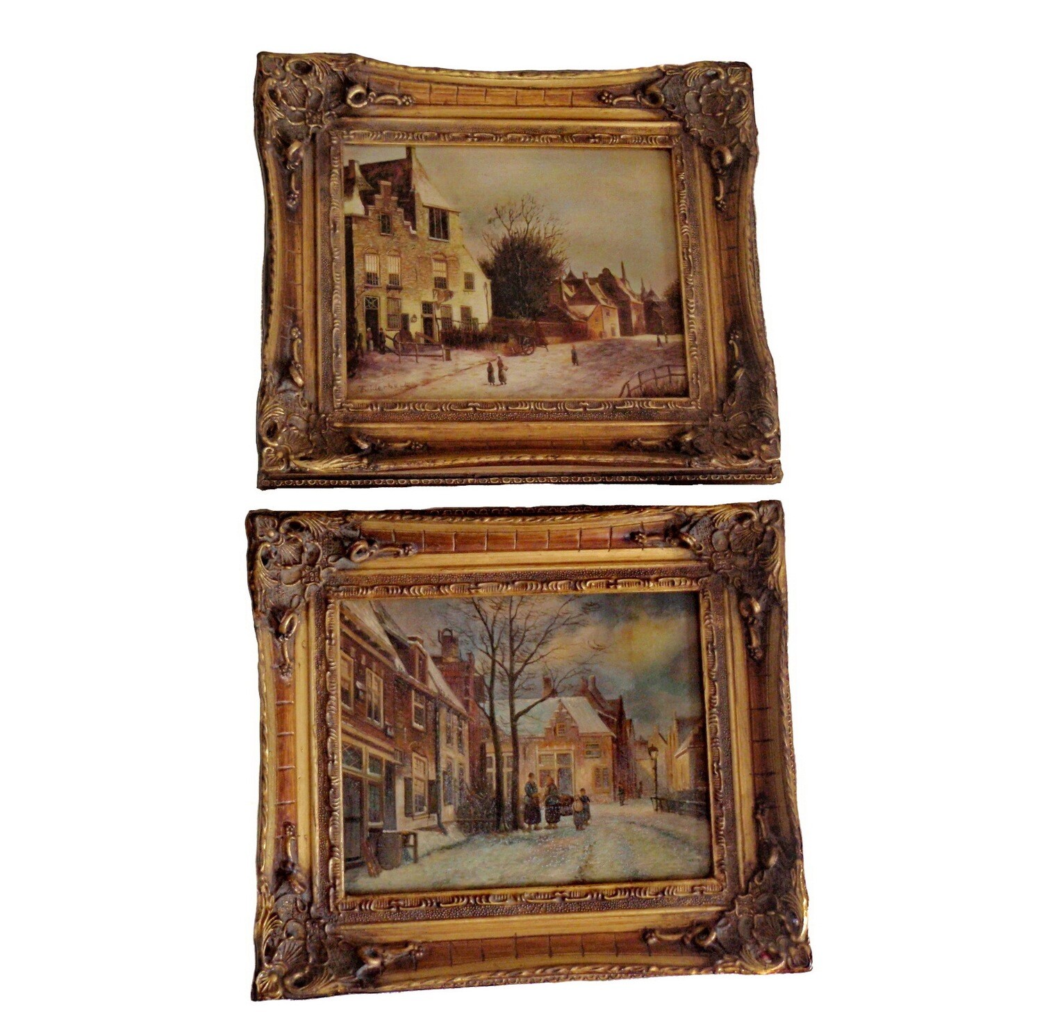2 Biggs and Sons Carvers Gilders Oil on Board Paintings