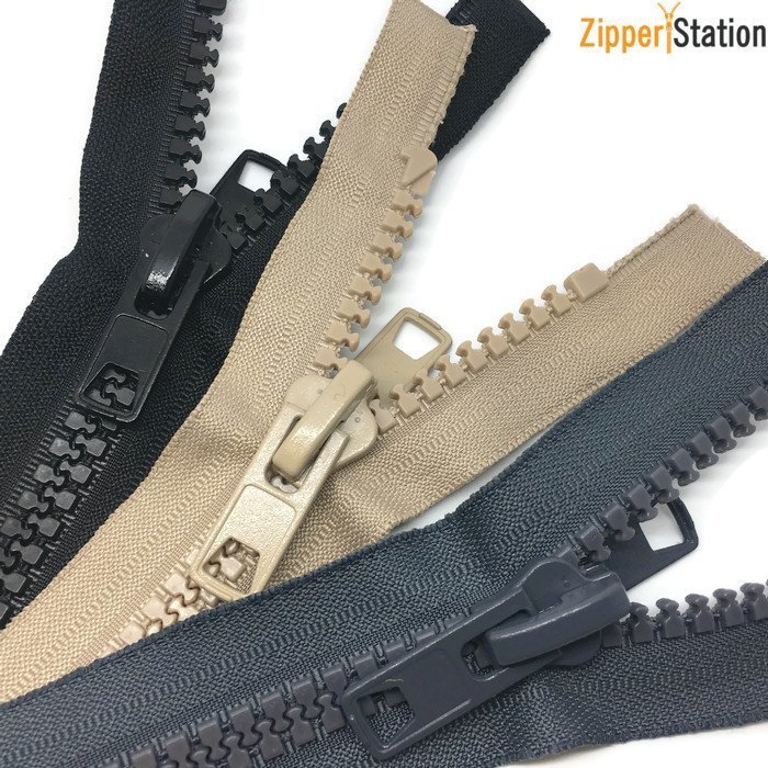 Chunky Plastic Open End #10 Zips