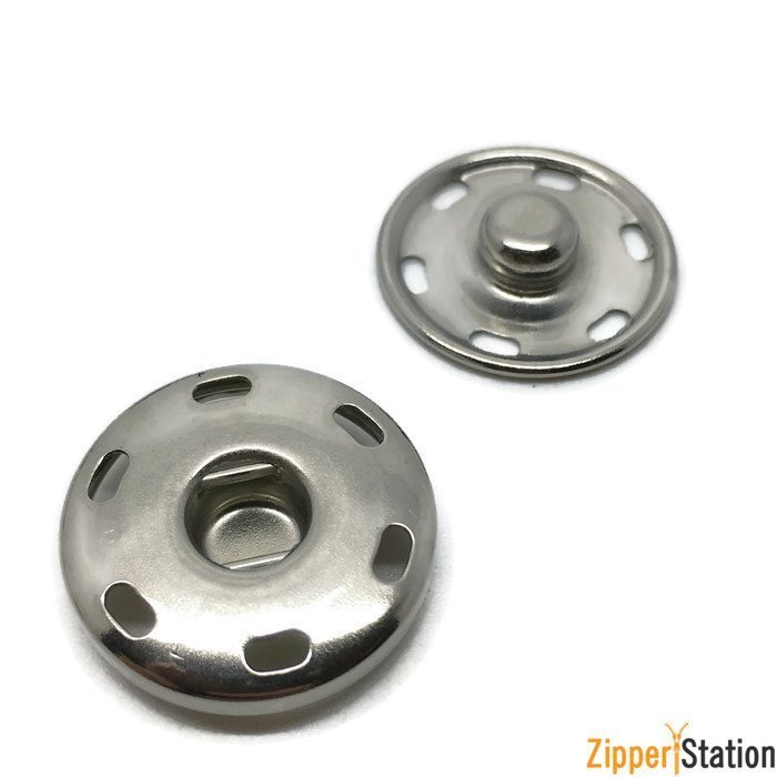 Silver Snap Fasteners - Set of 4