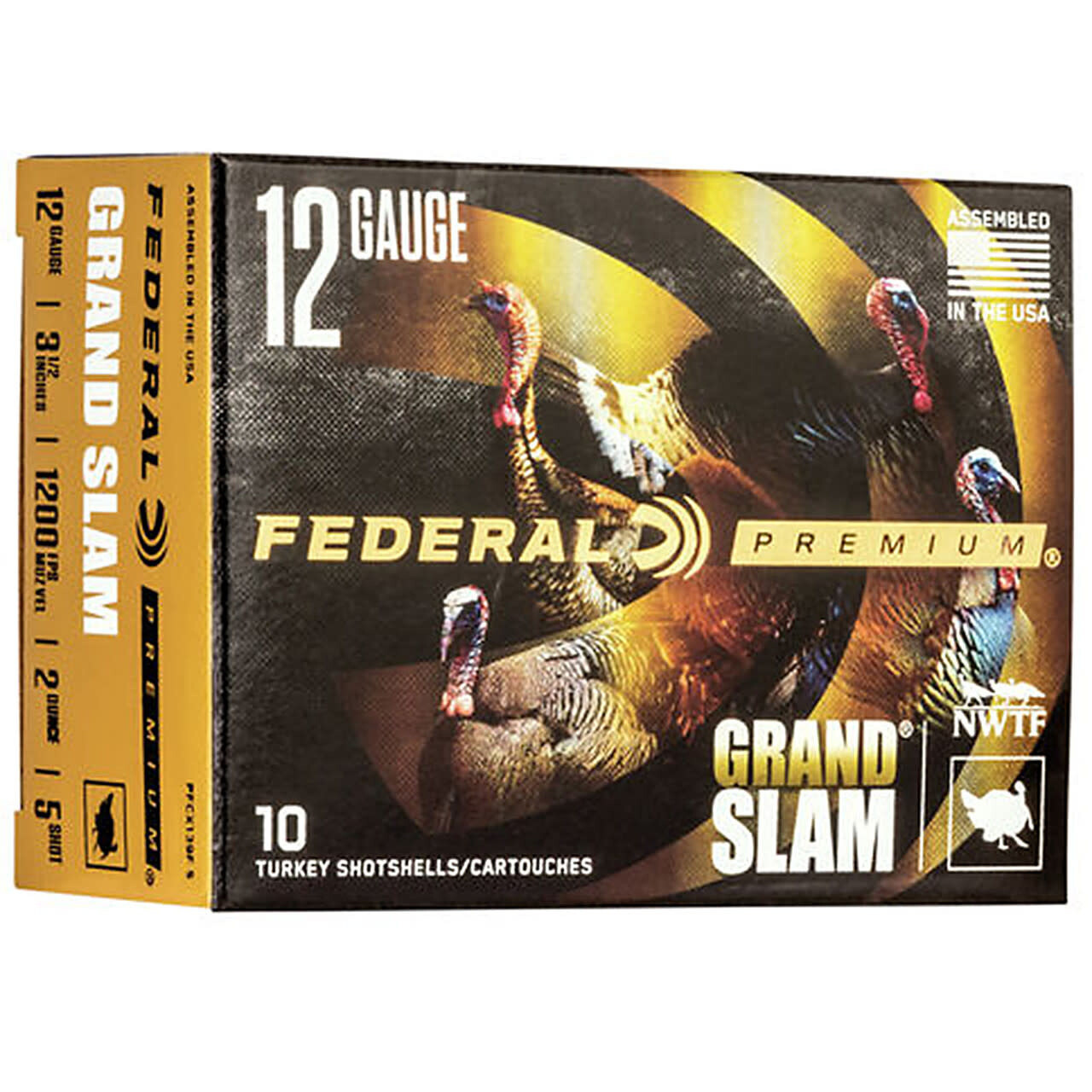 Federal Premium Grand Slam 12 Gauge 3″ 1 3/4 oz #5 Shot Turkey (10 ...