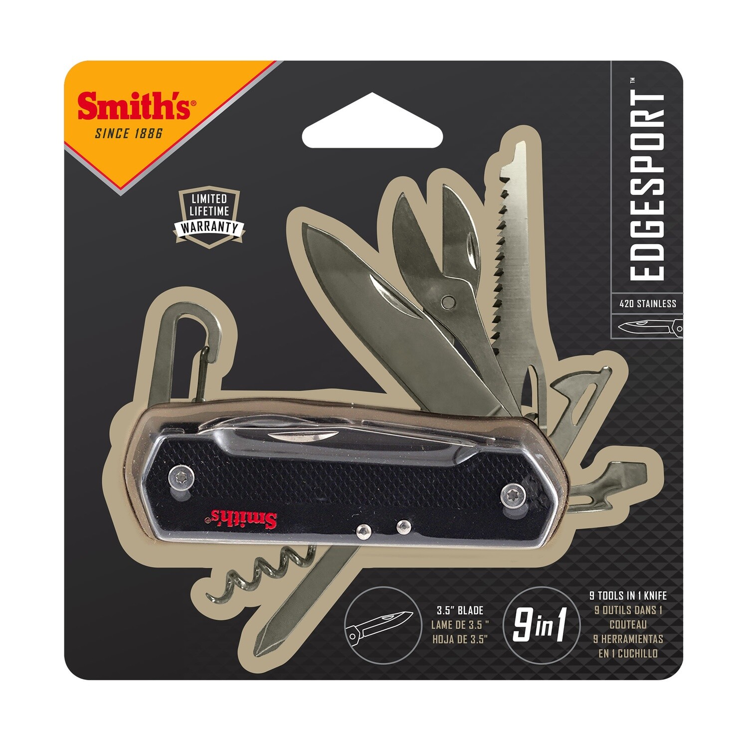 Smith’s Edgesport 9 Tools in 1 Knife Multitool – Store – Triggers and Bows