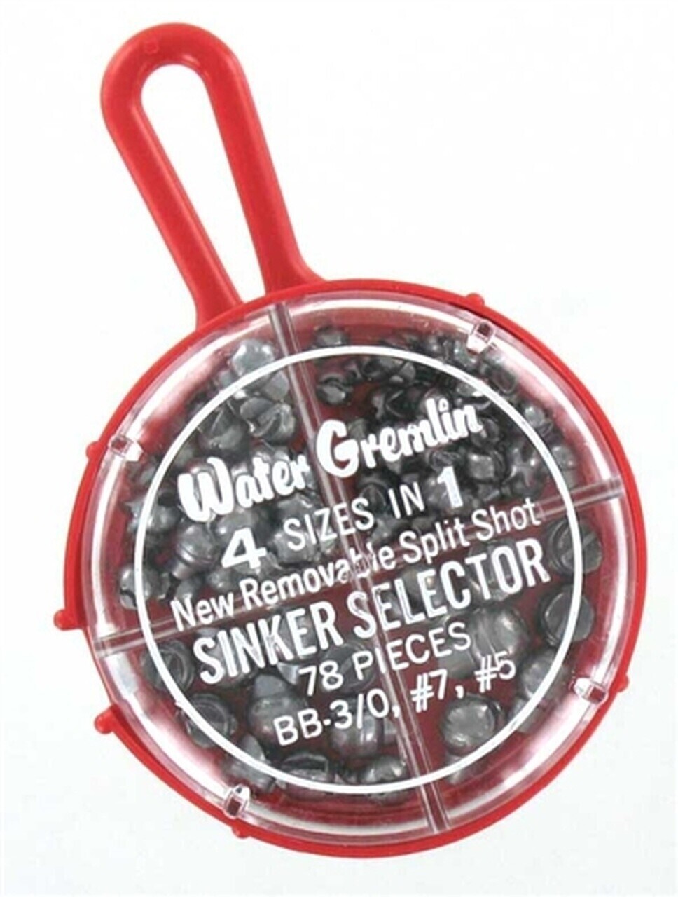 Water Gremlin 4 Sizes Split Shot Sinker Selector (BB, 3/0, 7, 5 ...