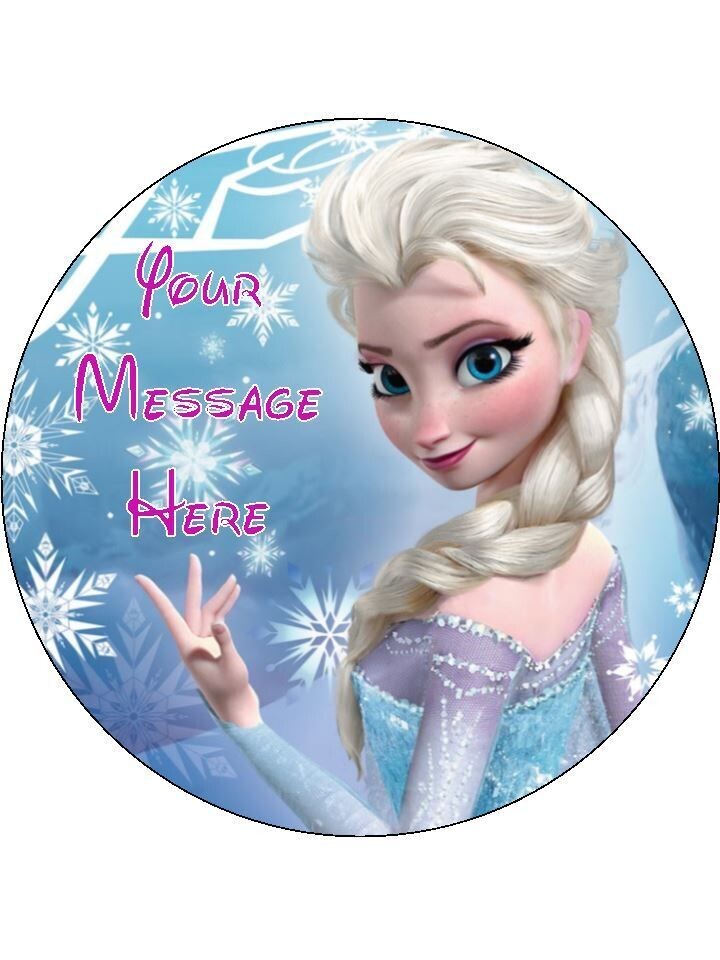 Disney Frozen Elsa Edible Birthday Cake Topper