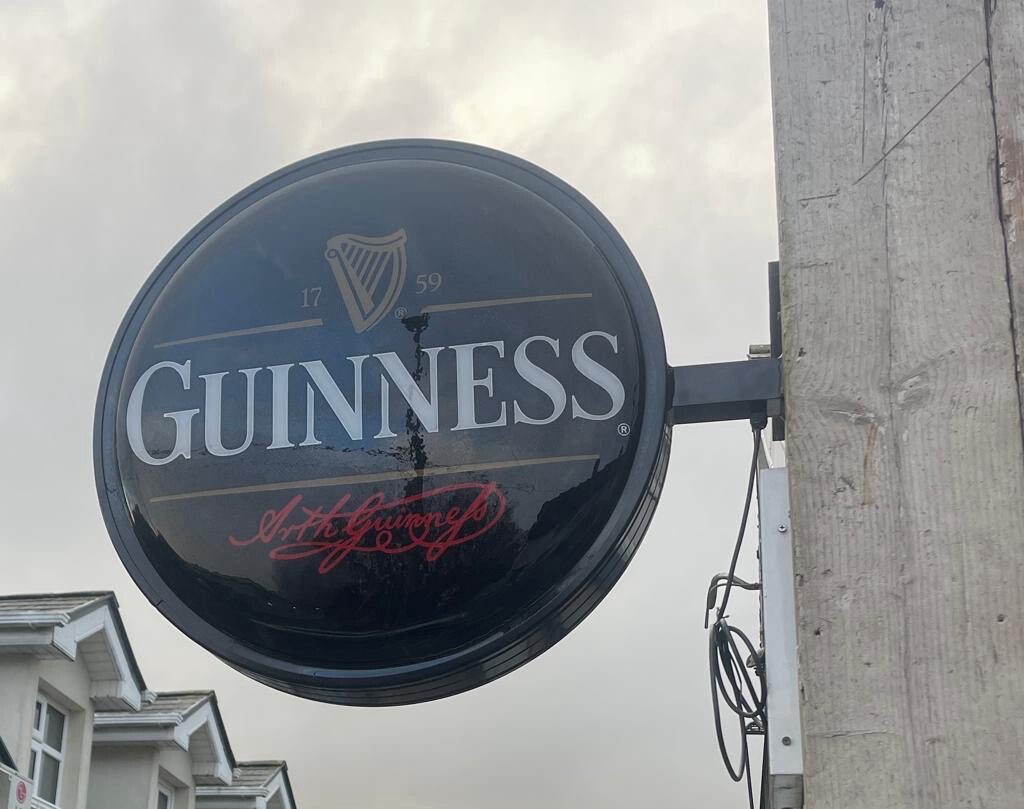 Circular Exterior Guinness Sign