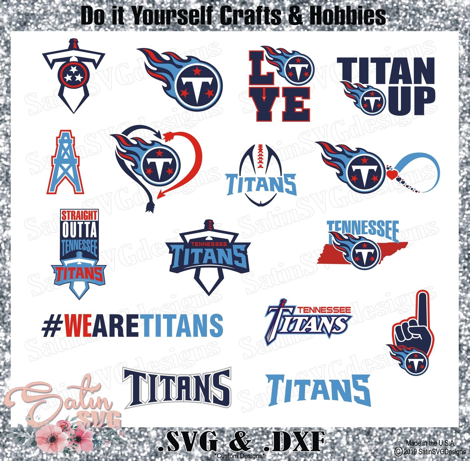 Tennessee Titans Set Design SVG Files, Cricut, Silhouette Studio ...