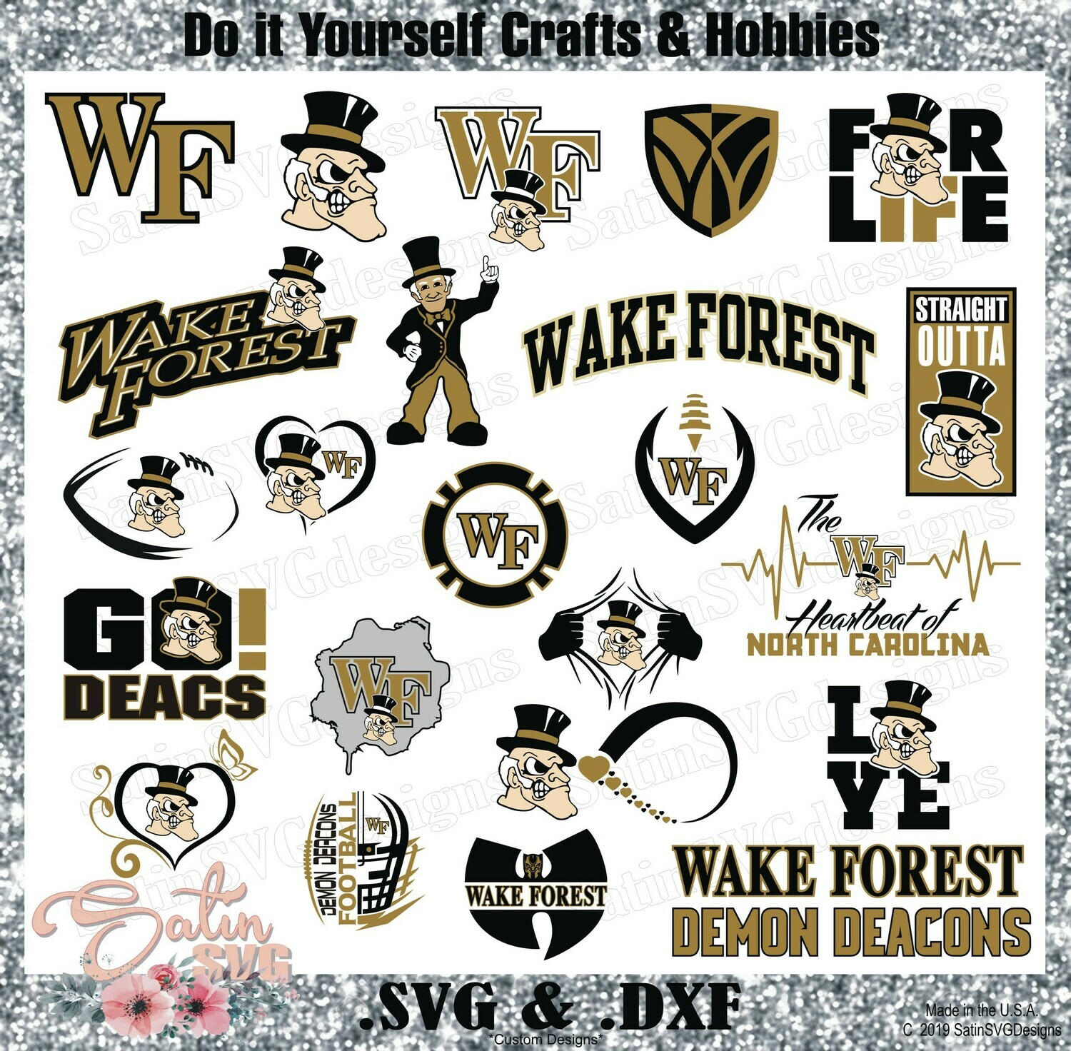 Wake Forest Demon Deacons NEW Custom Central Florida University Designs ...