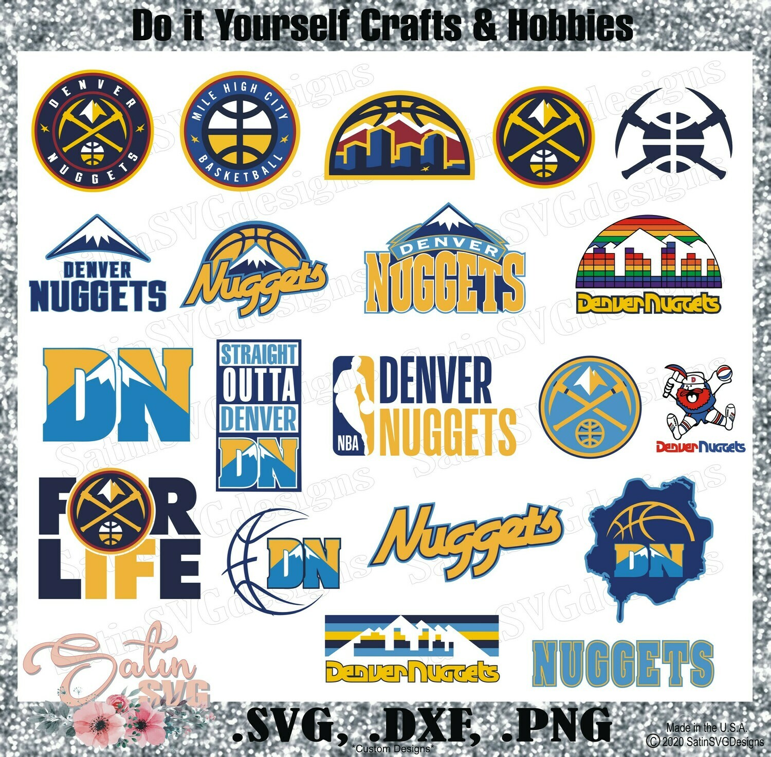 Denver Nuggets Basketball NEW Custom Designs. SVG Files, Cricut ...