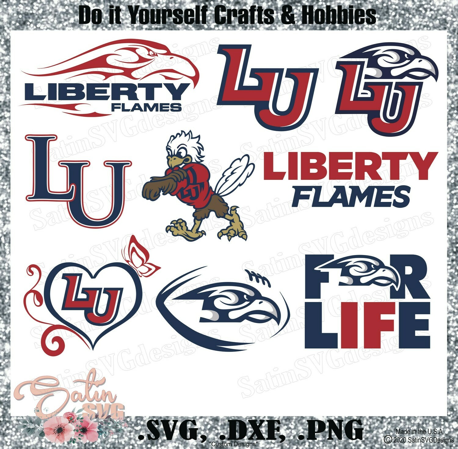 Liberty Flames, Liberty University NEW Custom Designs. SVG Files ...