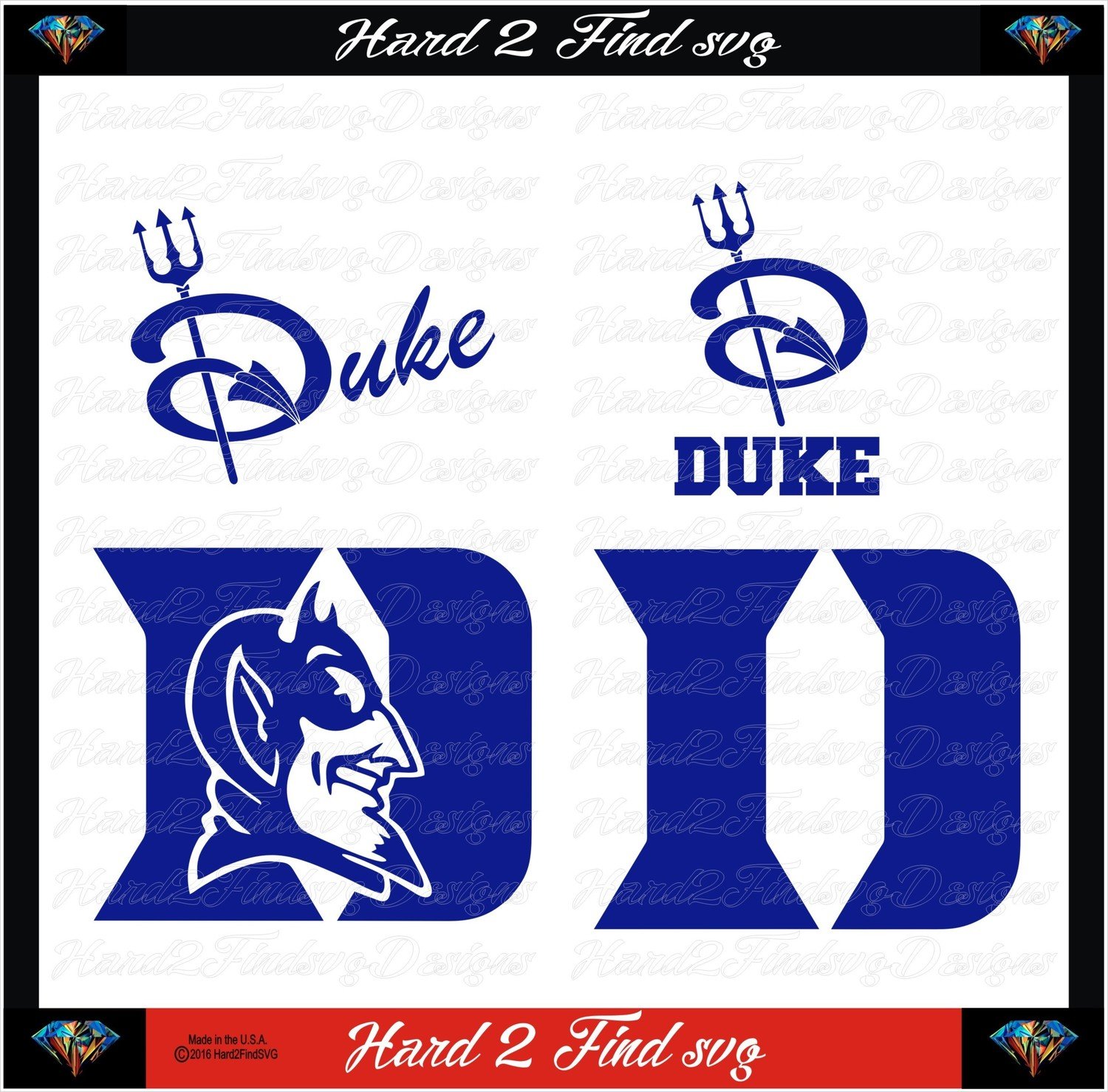 Duke Blue Devils College Design SVG Files, Cricut, Silhouette Studio ...