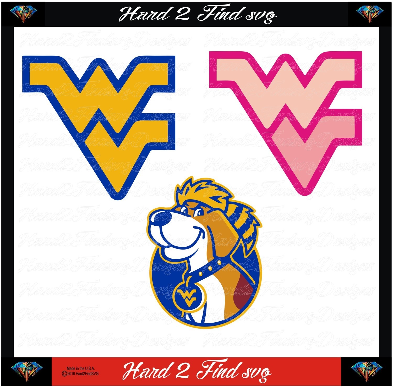 West Virginia Mountaineers Set Design SVG Files, Cricut, Silhouette ...