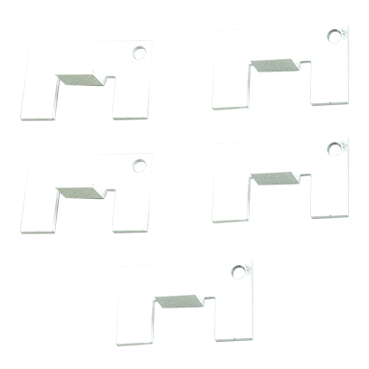 EZ TAB 5pc Plastic Tabs - White 1/2"