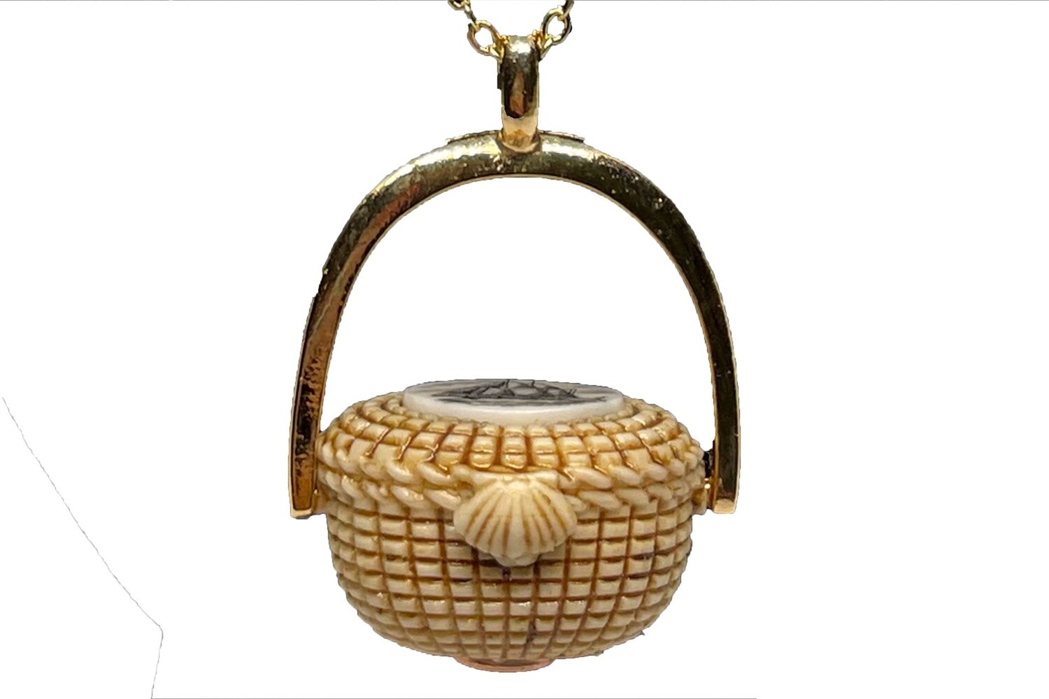 Ivory Lightship Basket Necklace - Shop - Nantucket Historical Association