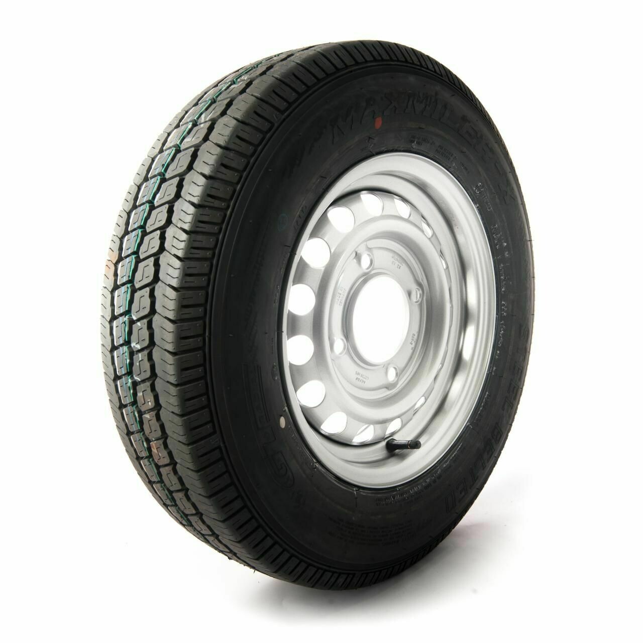 165 R 13 8ply (4 x 5.5 inch pcd) trailer wheel and tyre