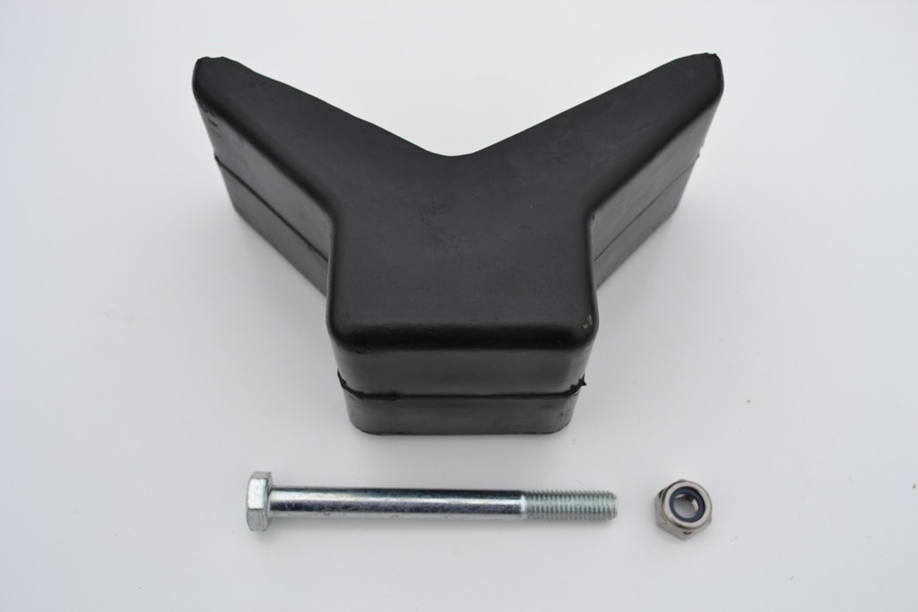 Boat trailer rubber bow stop
