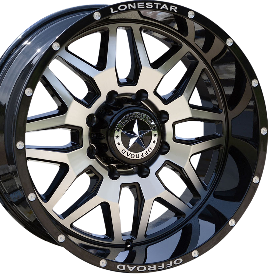 20x10 Gloss Black Machined Face Renegade Wheels 8x170mm