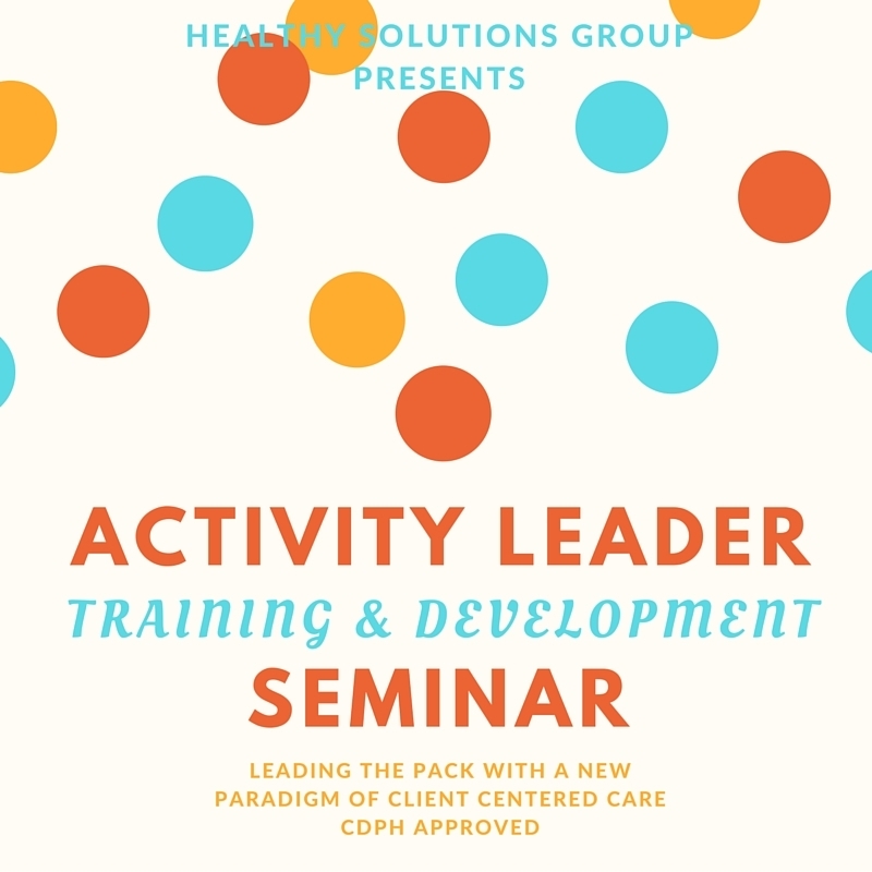 Activity Leader Training & Development Seminar - 4 payments - Resources ...